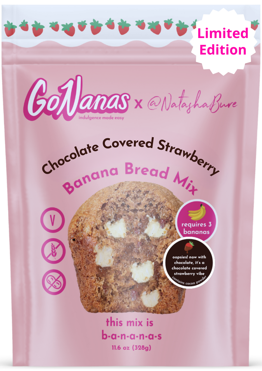 Chocolate Covered Strawberry Banana Bread Mix (6-pack) – GoNanas